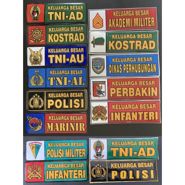 Jual Sticker Stiker Panjang Timbul Logo Kesatuan Keluarga Besar TNI AD ...