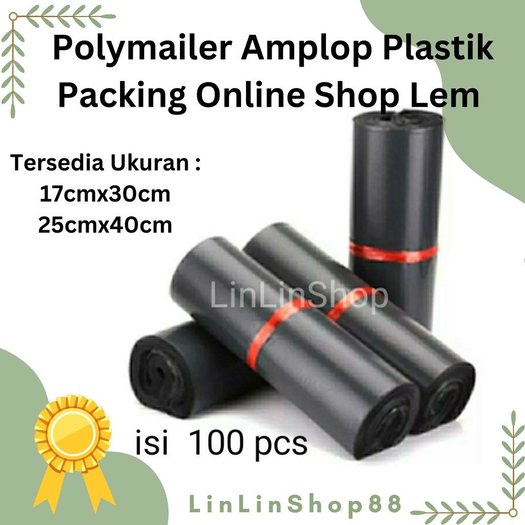 Jual Polymailer Amplop Plastik Packing Online Shop Lem 17x30 isi 100 ...