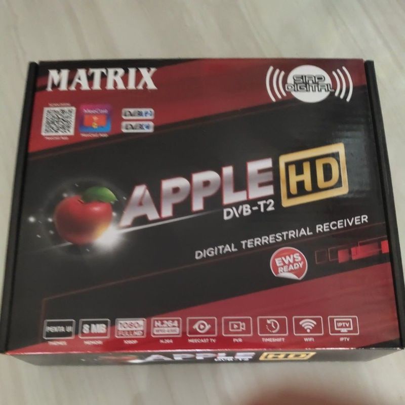 Jual LANGSUNG KIRIM STB Matrix merah apple STB set top box matrix Merah ...