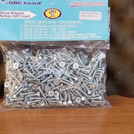 Jual SKRUP Sekrup Baut GRC Kalsi BOARD Sirip Kuping 1 Bungkus Biru 500 ...