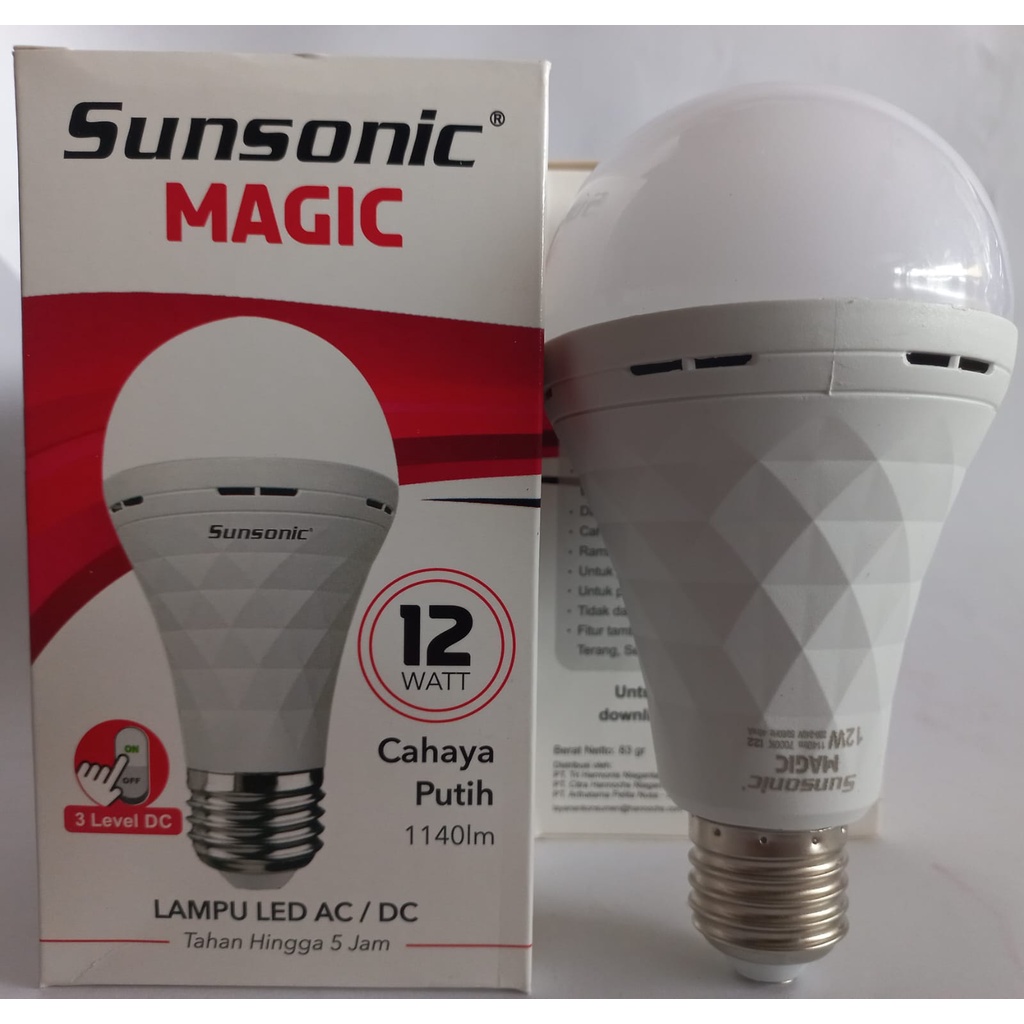 Jual LED EMERGENCY - LAMPU PADAM SUNSONIC 12 WATT | Shopee Indonesia