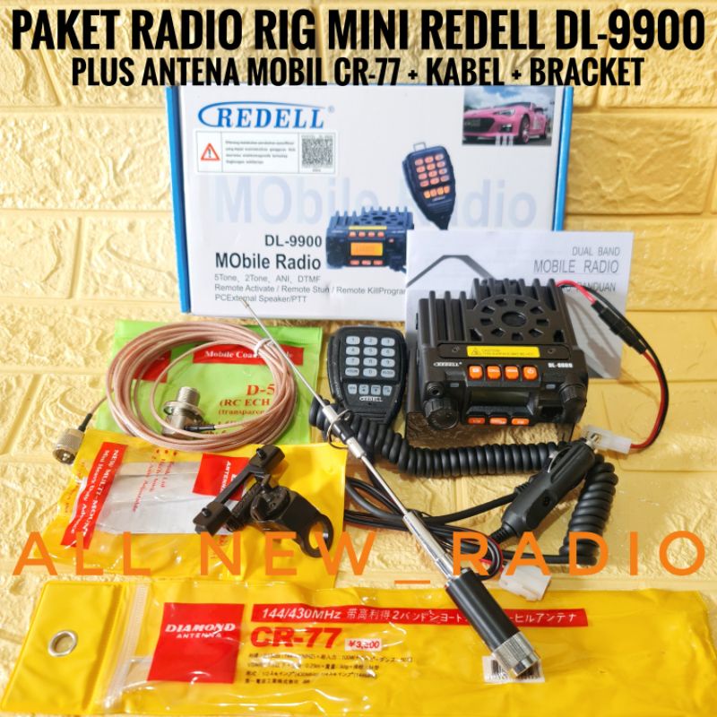 Jual RADIO RIG MINI REDELL DL-9900 DUALBAND PLUS PAKET ANTENA MOBIL ...