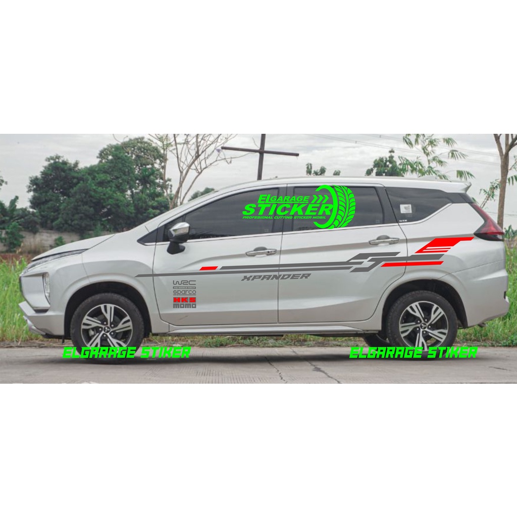 Jual Stiker mobil xpander cutting stiker body samping mobil xpander ...