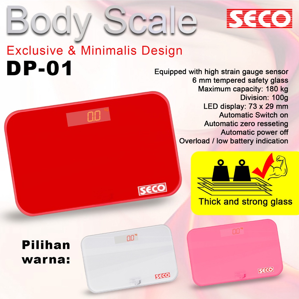 Jual BFIT Body Scale SECO DP-01 - Timbangan Badan Digital | Shopee ...