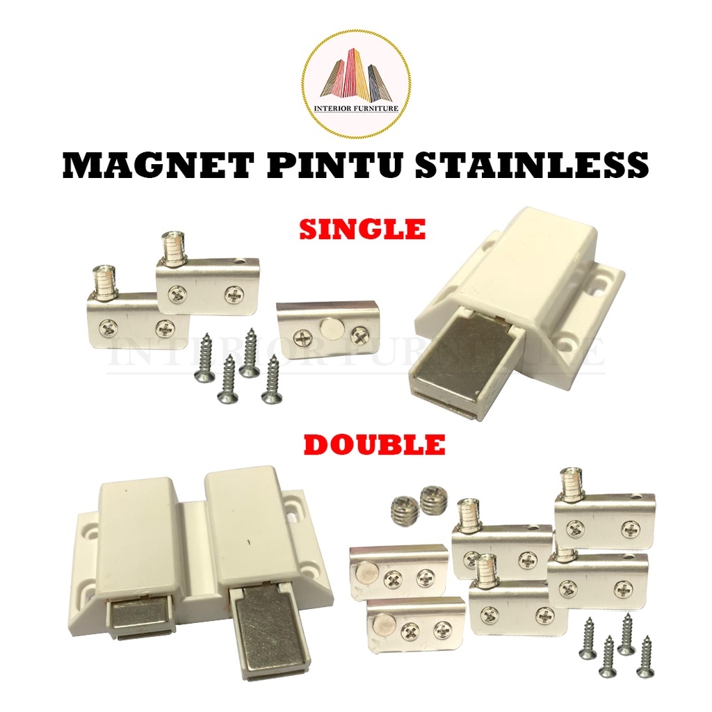 Jual Engsel Single Magnet Pintu Kaca Singel & Double STAINLESS / Magnet ...