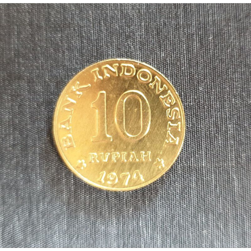 Jual koin kuno rp. 10 tahun 1974 tabanas kuning used sirkulasi bersih | Shopee Indonesia