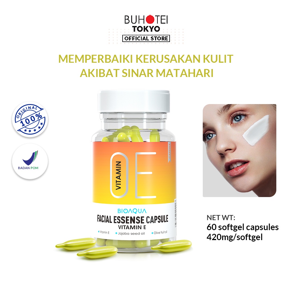 Jual BUHOTEI BIOAQUA Vitamin E Kapsul Serum (Skincare not Food) BPOM ...