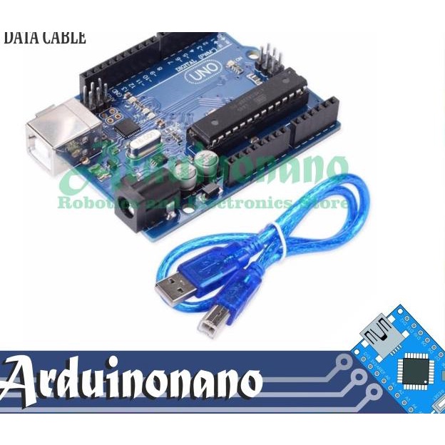 Jual ARDUINO UNO R3 WITH DATA CABLE DIP IC ATMEGA328 ATMEGA 16U2 SERIAL ...