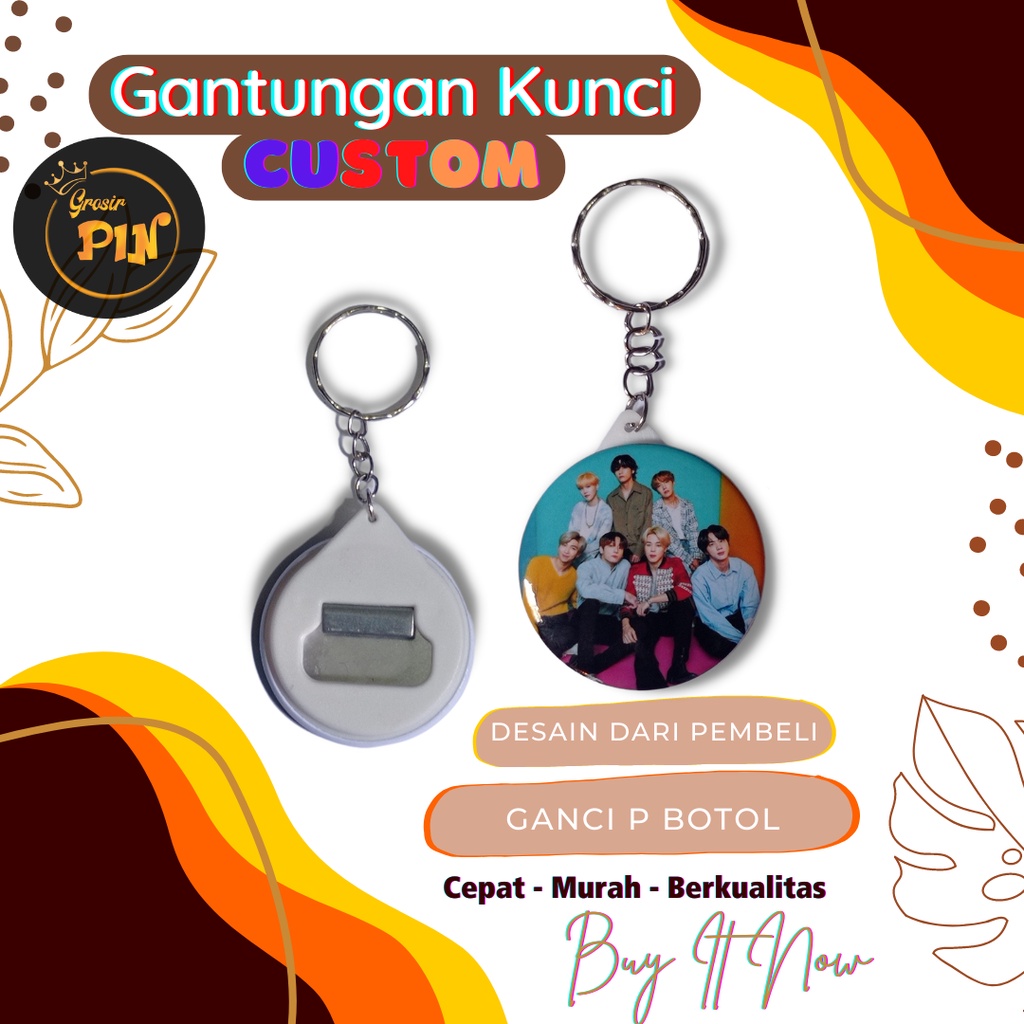 Jual Terlaris !! Cetak Pin Gantungan Kunci Pin Custom 44mm Terlaris ...