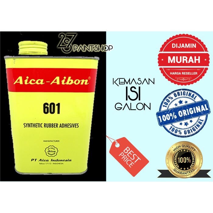 Jual LEM AIBON 601 SERBAGUNA ( KUNING ) AICA AIBON GALON 2,5Kg | Shopee ...