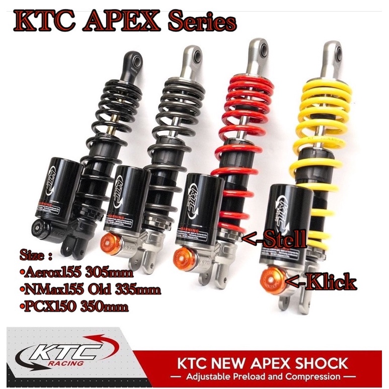 Jual Shock KTC Racing Apex Series NMax Old New Aerox155 PCX150 ...