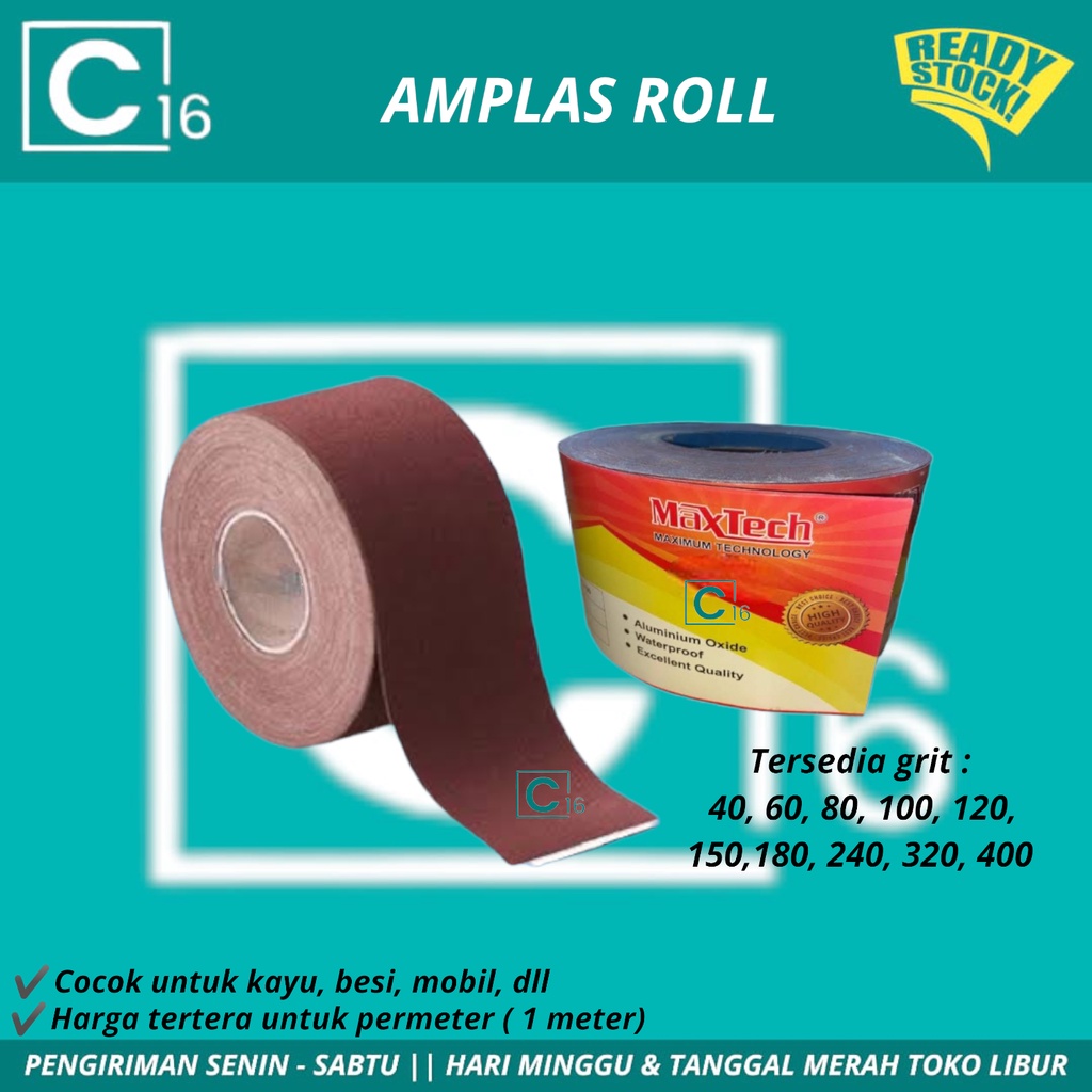 Jual Amplas Rol Harga Permeter Grit 40.60.80.100.120.150.180.240.320 ...