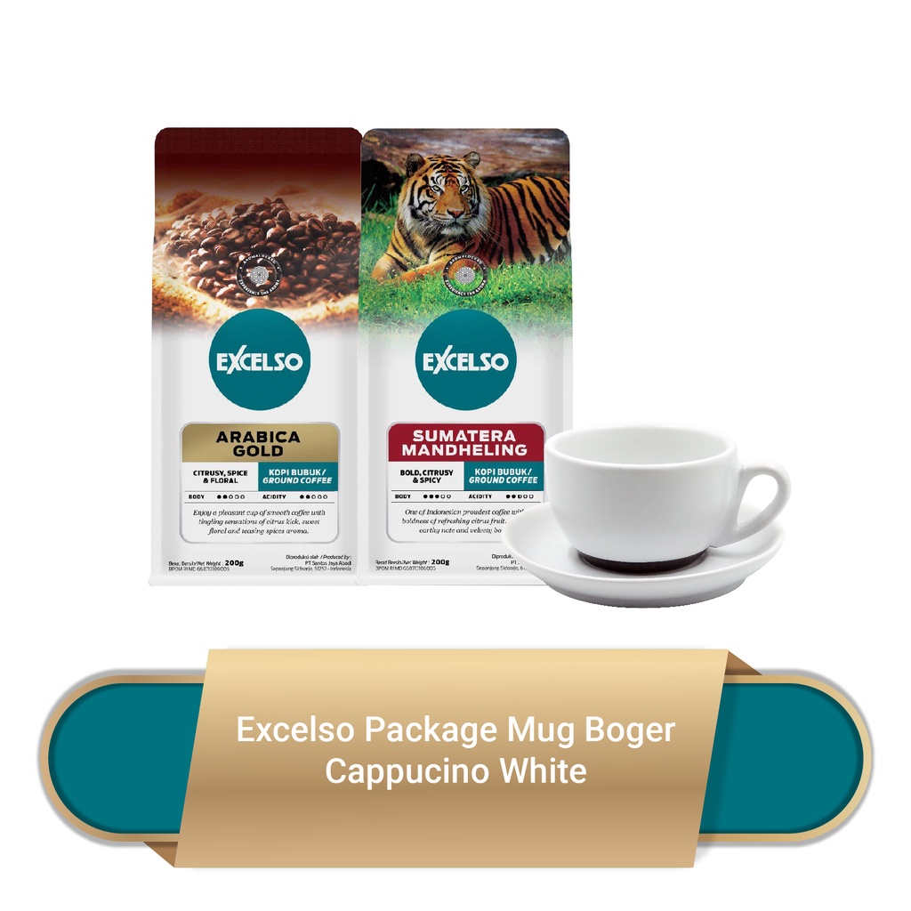 Jual Excelso Package Mug Boger Cappucino White | Shopee Indonesia
