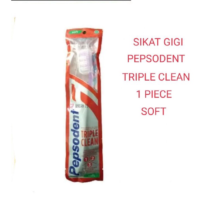 Jual SIKAT GIGI PEPSODENT TRIPLE CLEAN ISI 1 PIECE | Shopee Indonesia