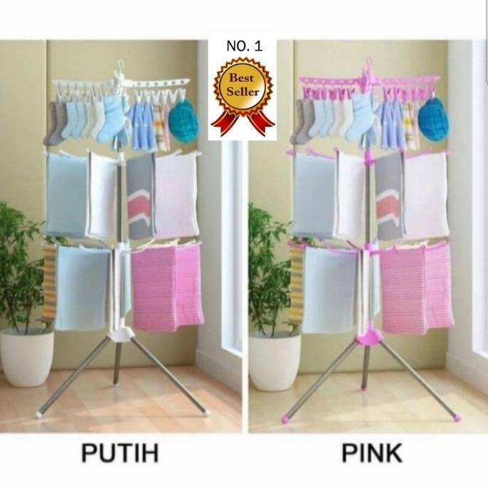 Jual Jemuran Menara jumbo 16 sheet / Rak Jemuran Pakaian Bayi | Shopee ...