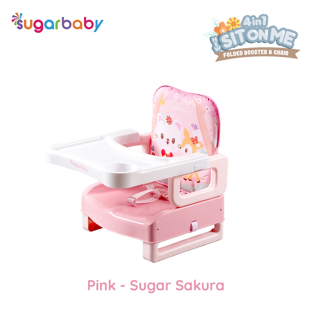 Jual Sugar Baby 4in1 Sit On Me Folded Booster Seat & Chair Kursi Makan Anak | Shopee Indonesia