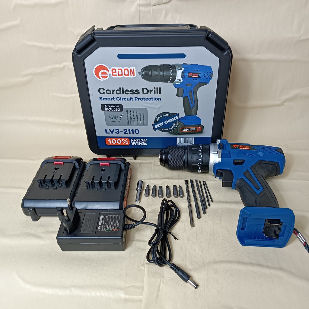 Jual EDON Mesin Bor Tangan Tembok Beton 10mm Edon lv3-2110 impact drill ...