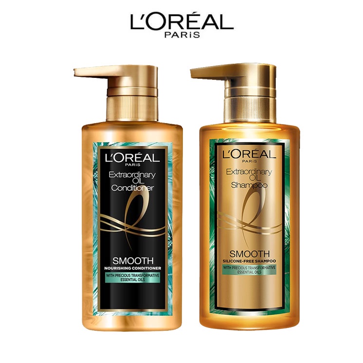 Jual L'Oreal Paris Extraordinary Oil Smooth Shampoo dan Conditioner ...