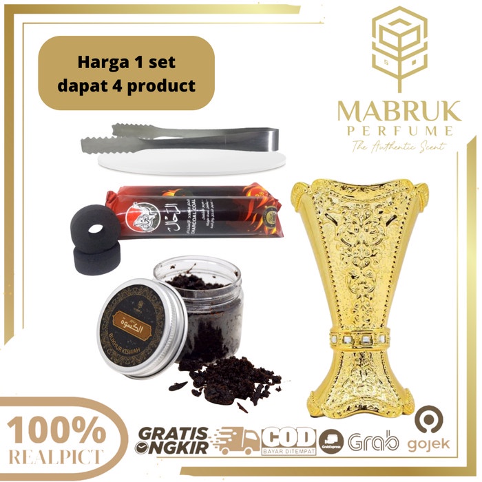 Jual Paket Buhur 1 Set Tempat Dupa Arang Magic Mabkhara Komplit Bukhur ...