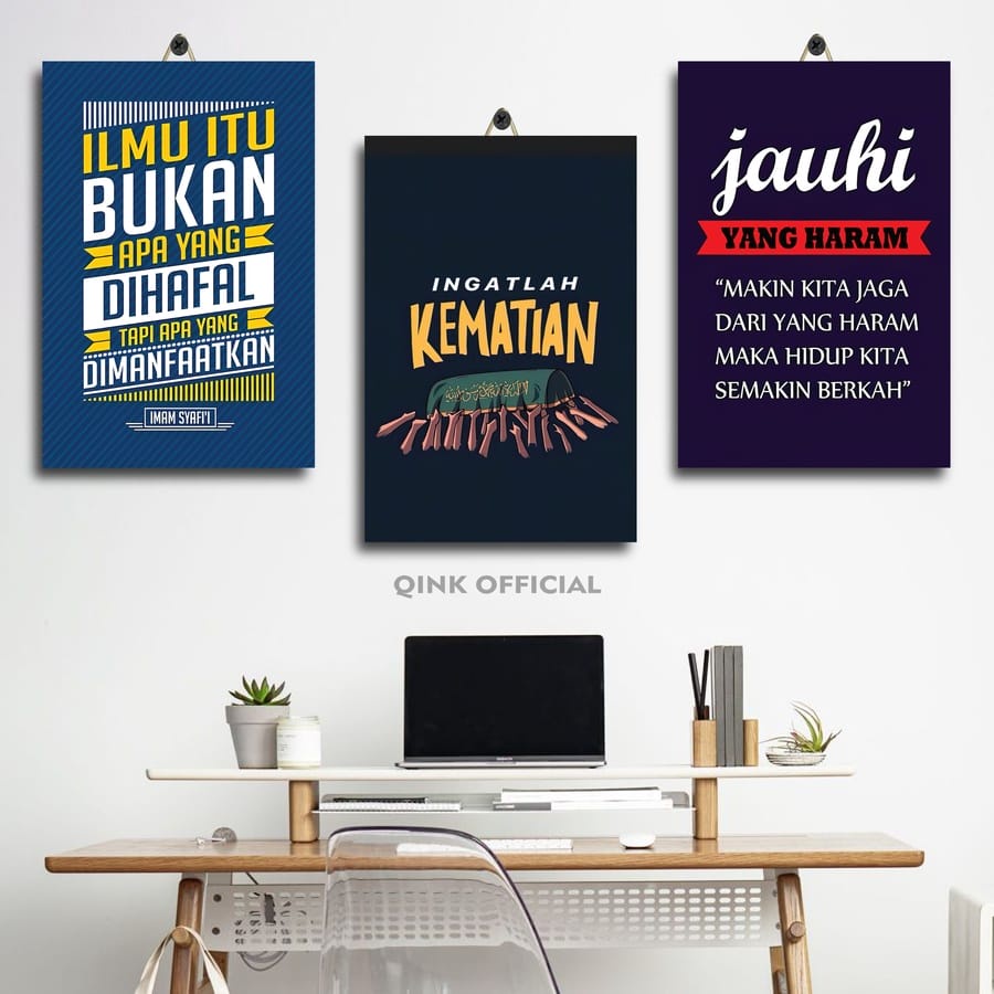 Jual HIASAN RUANG QUOTE ISLAM 20X30 8HP96/XJOV6/ PAJANGAN RUANG QUOTE ...
