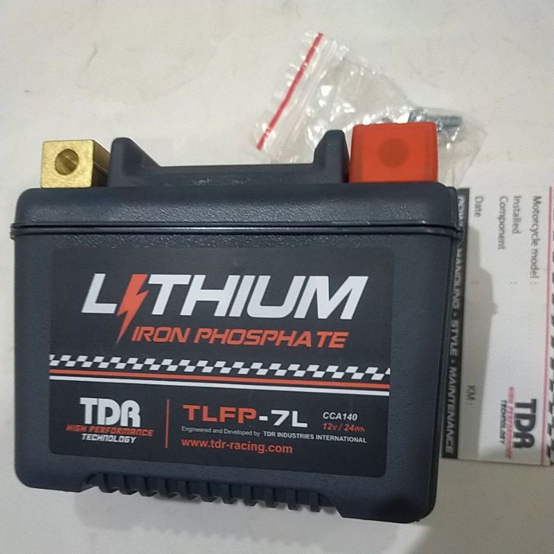 Jual Aki Motor TDR Lithium Iron Phosphate (LiFePO4) Battery TLFP 4L 7L ...