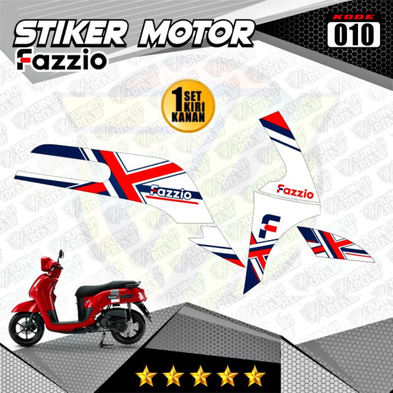 Jual Decal Sticker Striping Variasi Yamaha Fazzio 125 - Yamaha Fazzio Hybrid |Decal Fazzio - Lis ...