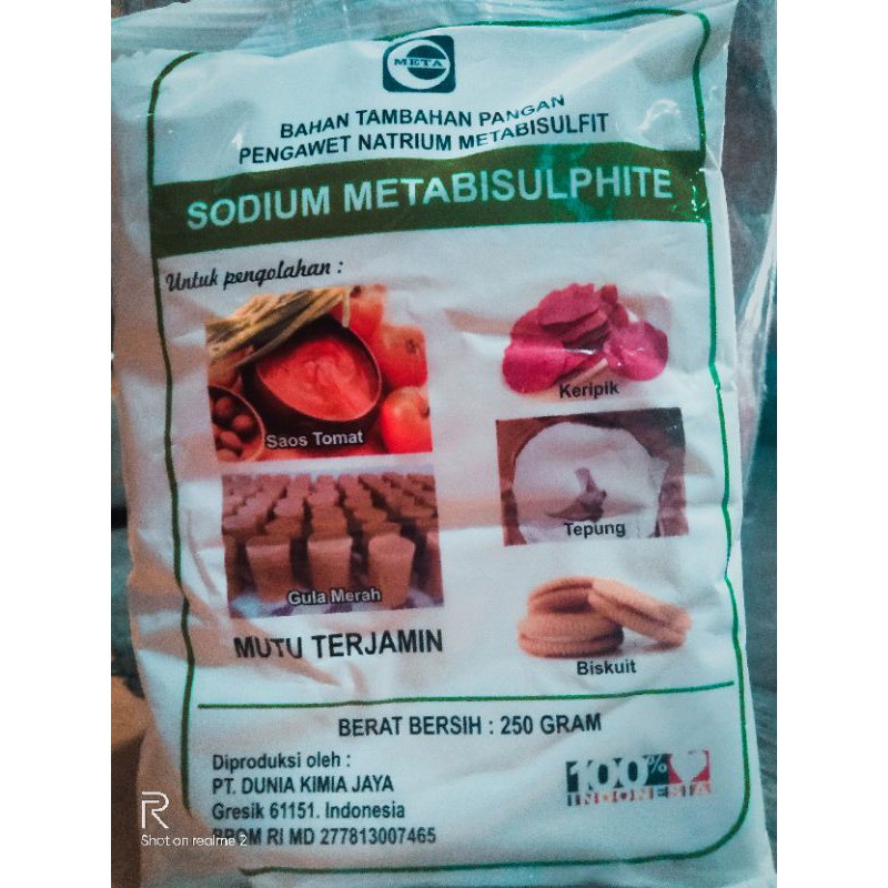 Jual SODIUM METABISULPHITE , Best Quality Metabisulfite Berat 250 grm ...