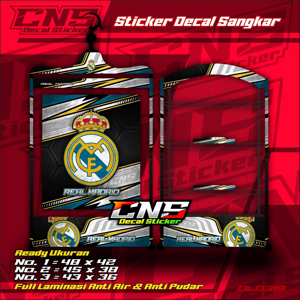 Jual Stiker Decal REAL MADRID CF CNS ORIGINAL DESIGN Sangkar Burung ...
