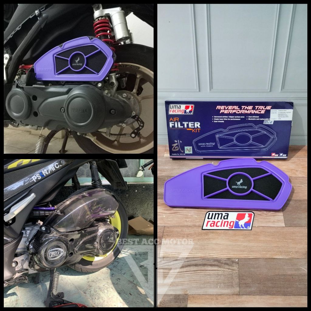 Jual TUTUP HAWA TRANSPARAN AEROX OLD SET AIR FILTER UDARA UMA RACING ...