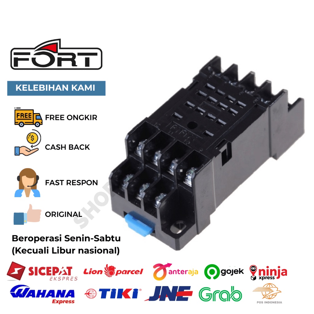 Jual RELAY SOCKET 14 PIN MERK FORT PYF14A-E FOR TYPE RELAY MY4 | Shopee Indonesia