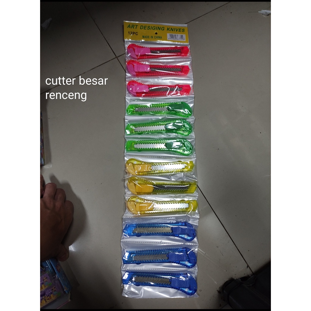 Jual cutter transparan besar art desinging satuan vanco renceng ...