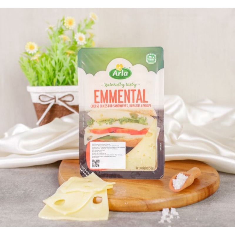 Jual keju slice isi 10 arla Emmental 150gr | Shopee Indonesia