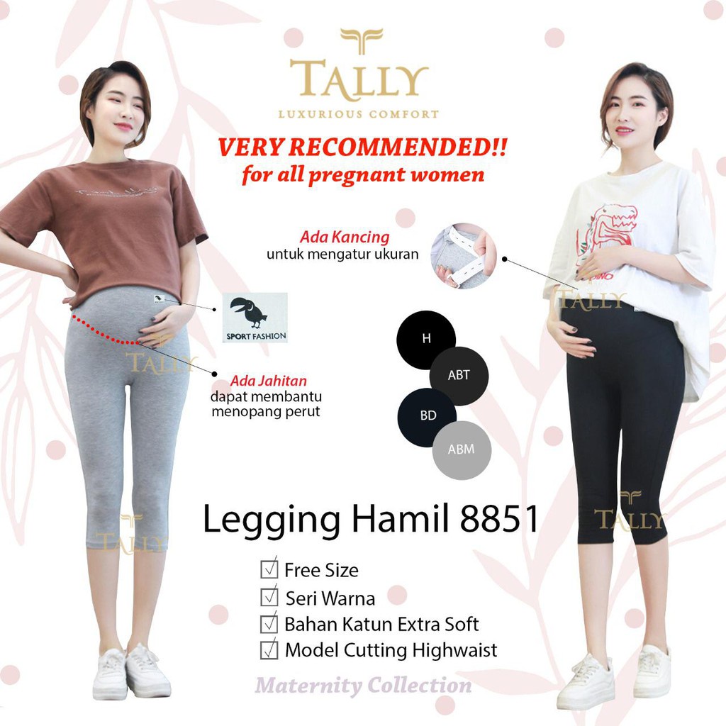 Jual TALLY CELANA LEGGING HAMIL 8851 | BAHAN KATUN | FREE SIZE | Shopee ...