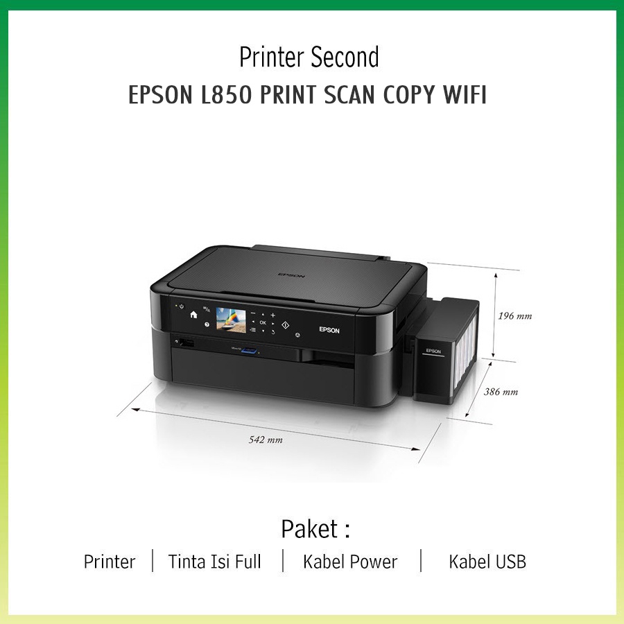 Jual PRINTER SECOND EPSON L850 PRINT SCAN COPY WIFI PRINTHEAD BARU ...