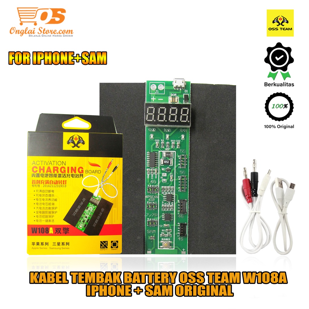 Jual Kabel Tembak Battery OSS TEAM W108A IP + SAM Original | Shopee Indonesia