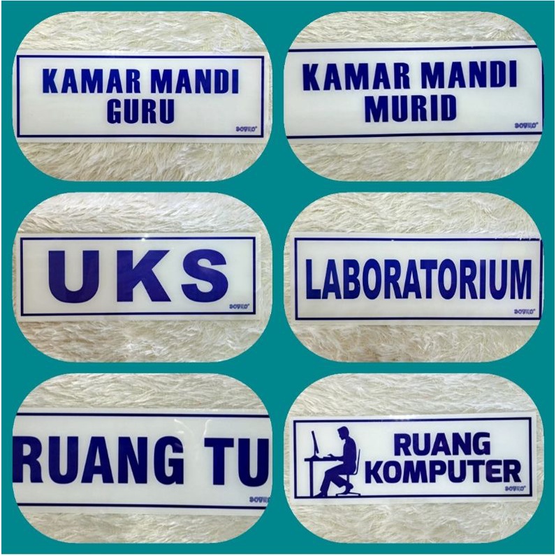 Jual Label Akrilik UKS/Ruang T.U/Laboratorium/Kamar Mandi Guru/Tempat ...