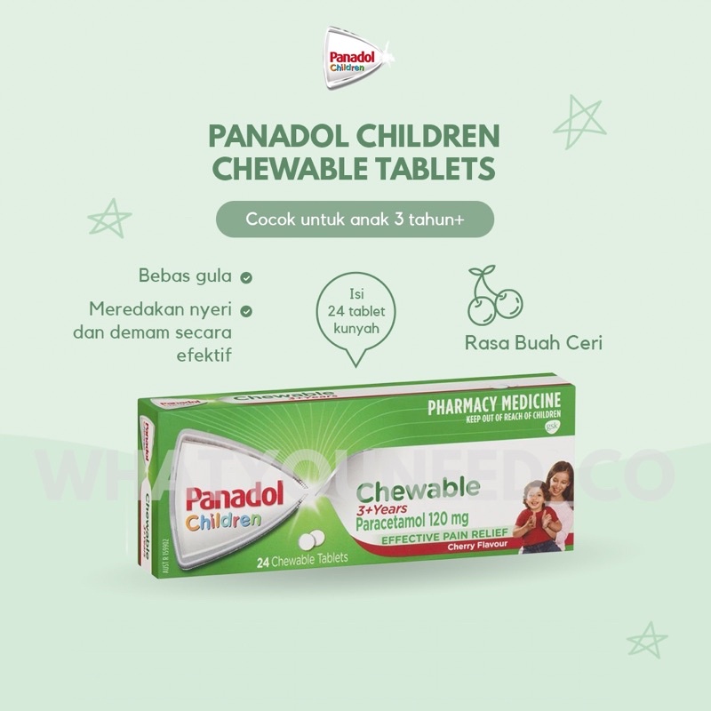 Jual Panadol Children Chewable Tablets 3 Years+ isi 24 Tablets | Shopee ...