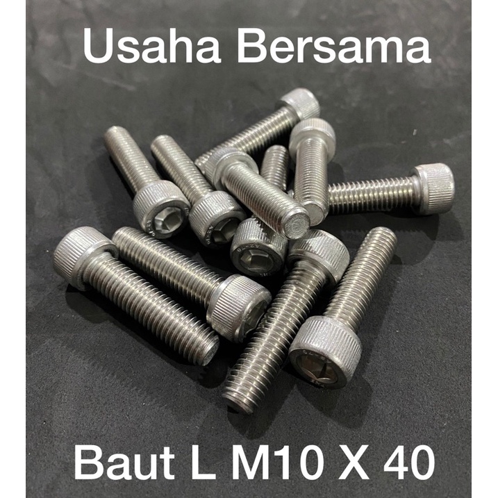 Jual BAUT L M10 X 40 STAINLESS STEEL SS BAUT L M10 X 4 cm SUS 304 ANTI KARAT | Shopee Indonesia
