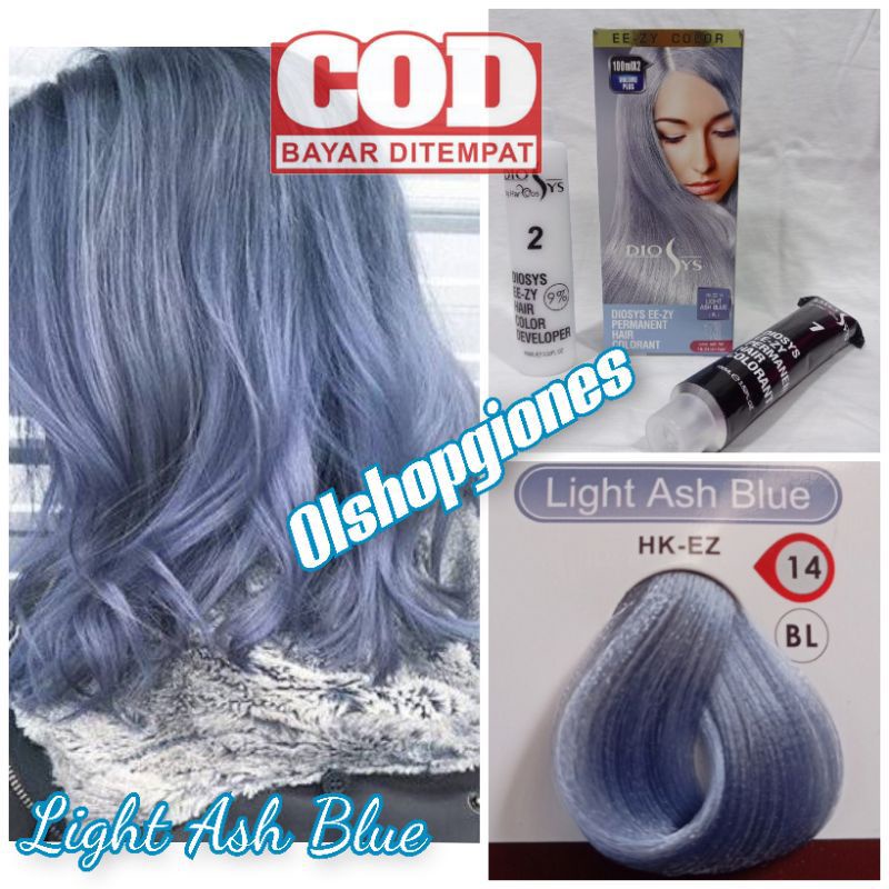Jual Cat rambut hair color Diosys 100ml col. LIGHT ASH BLUE promo murah ...