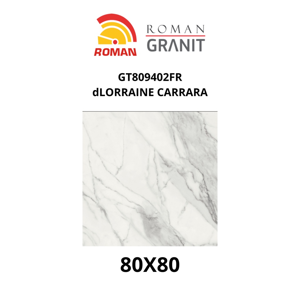 Jual ROMANGRANIT GRANDE DLORRAINE CARRARA 80X80 GT809402FR (ROMAN ...