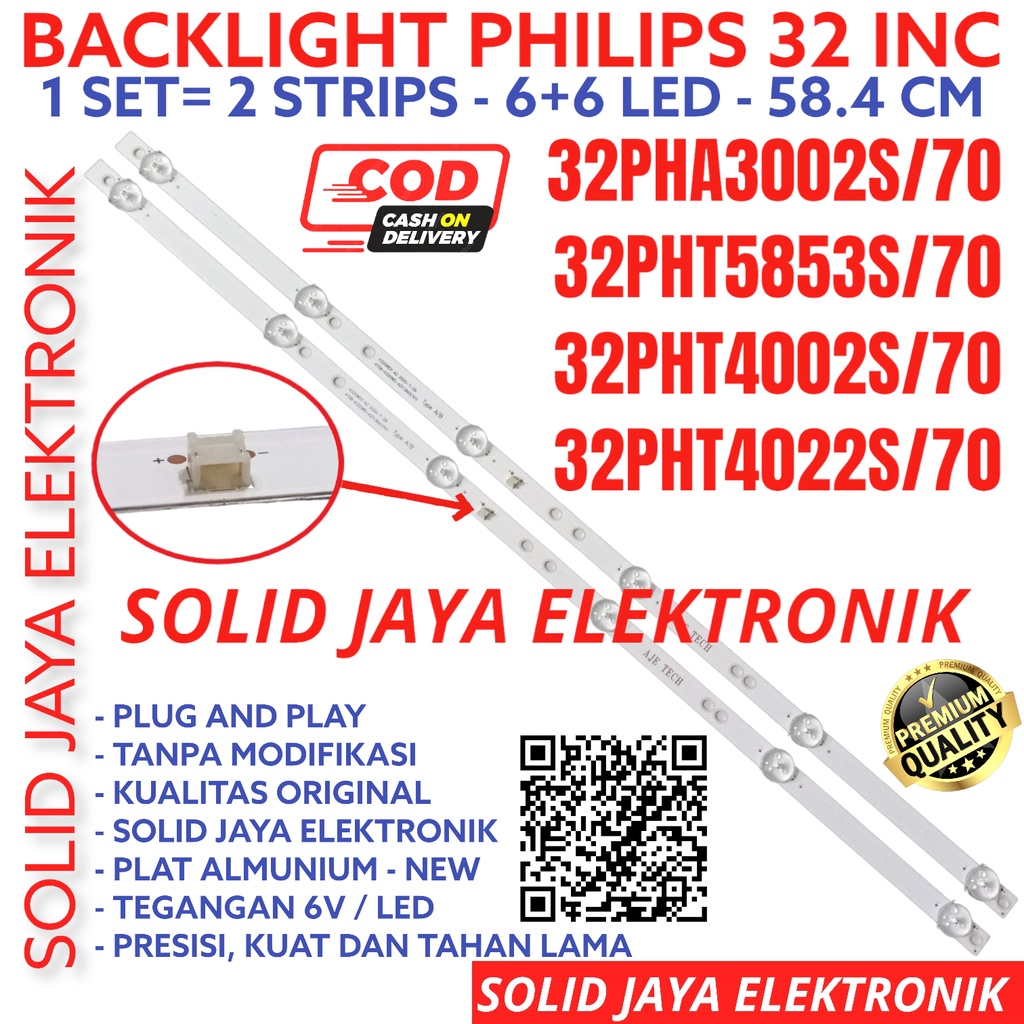 Jual BACKLIGHT TV PHILIPS 32 INC 32PHA3002 32PHT5853 32PHT4002 32PHT4022 S 32PHA 32PHT /70 LAMPU ...