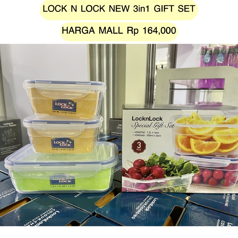 Jual Lock n Lock Gift Set 3in1 Hampers | Shopee Indonesia