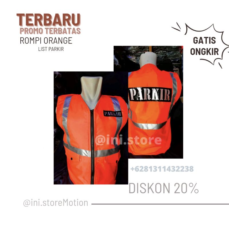 Jual Rompi Oren List Parkir | Shopee Indonesia