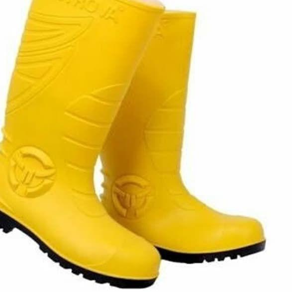 Jual Sepatu Boots Petrova PVC Yellow Safety Boot safety ujung besi - 38 ...
