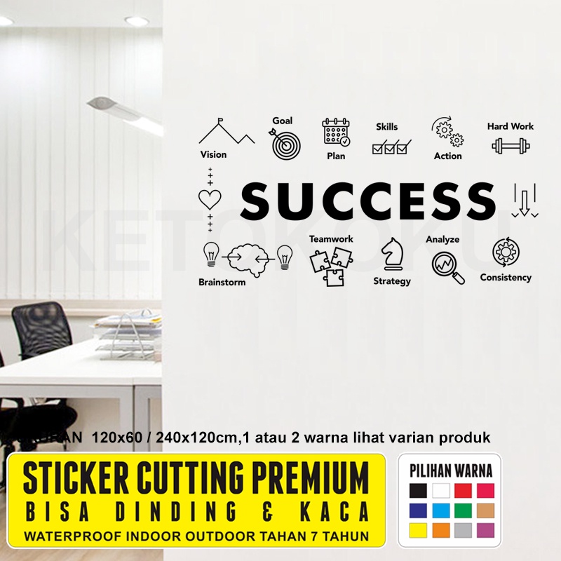 Jual Stiker Dinding Kantor Cutting Sticker Kaca Motivasi Ruang Kerja ...