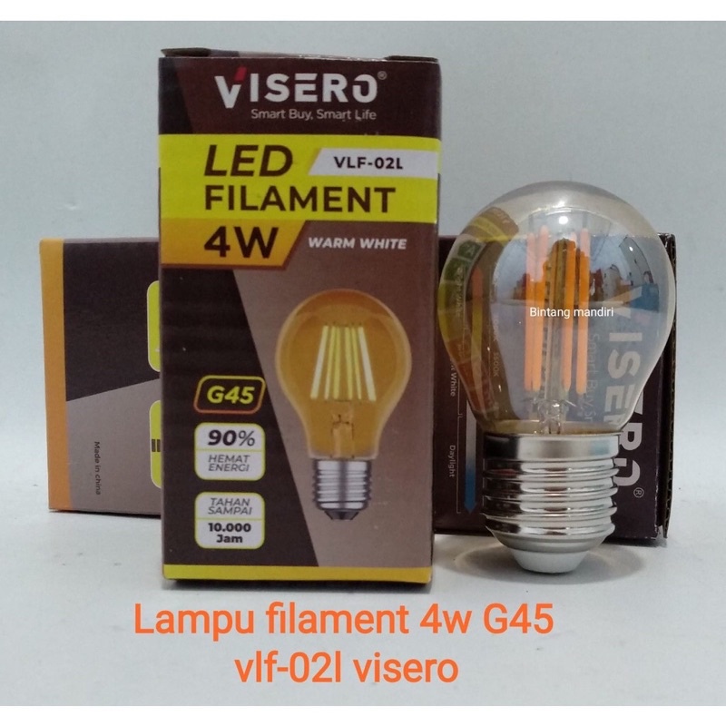 Jual Lampu Cafe LED Filament Edison 4W VISERO VLF 02L | Shopee Indonesia