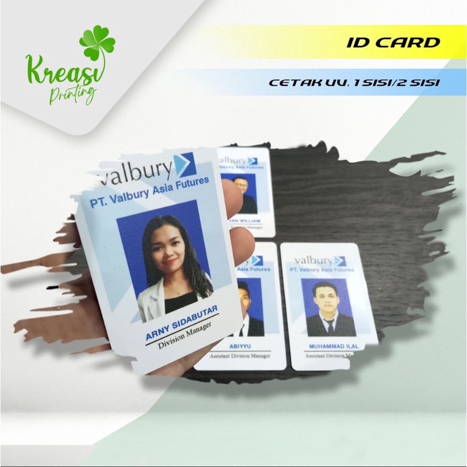 Jual CETAK ID CARD BERKUALITAS UV MURAH & CEPAT 1 HARI SIAP (1 SISI/2 ...