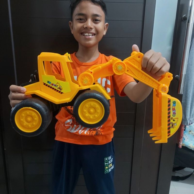 Jual Mainan Truck Excavator Jumbo Anak Edukatif Mobil Truk Beko Besar ...