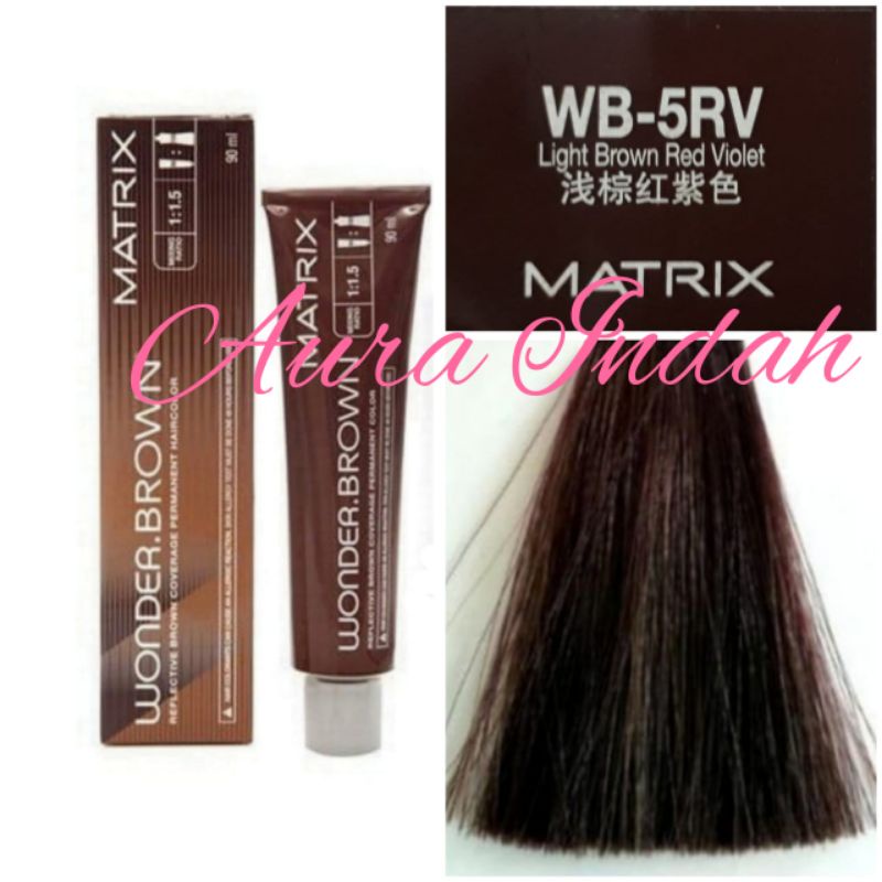 Jual MATRIX WONDER BROWN WB-5RV LIGHT BROWN RED VIOLET 90ML | Shopee ...