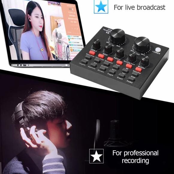Jual Soundcard V8 Mixer Audio USB External Sound Card V8 Bluetooth ...